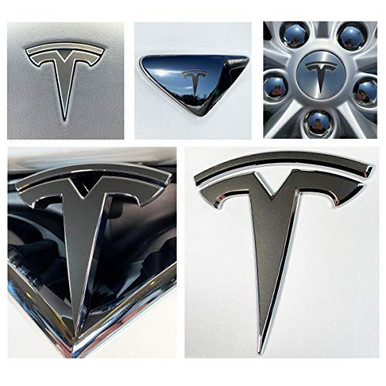 Custom Cut Graphics Tesla Model X Logo Decal Wrap 14-pc Set Matte Black ...