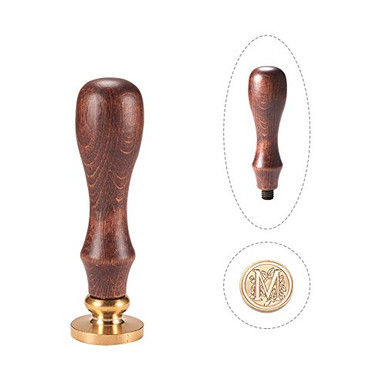 PandaHall Elite Wax Seal Stamp Vintage Retro Brass Head Wooden Handle ...