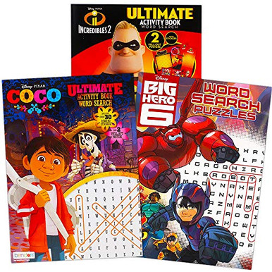 Disney Pixar Word Search Puzzles Activity Book Set with Stickers ...