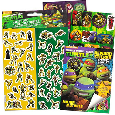 Teenage Mutant Ninja Turtles Stickers Party Favor Set ~ Bundle Includes ...