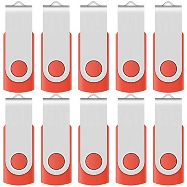 Enfain 4GB USB 2 0 Red Flash Drives Bulk 10 Pack Small Capacity Thumb ...