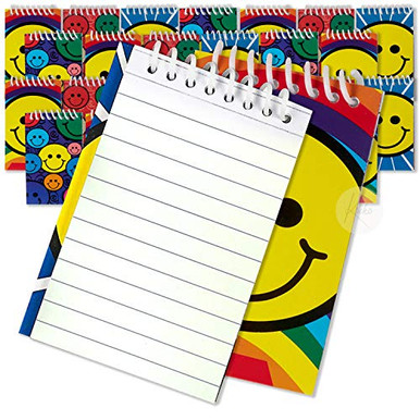 Kicko Spiral Smile Notebook - Pack of 24-20 Page Cute Emoticon Notebook ...