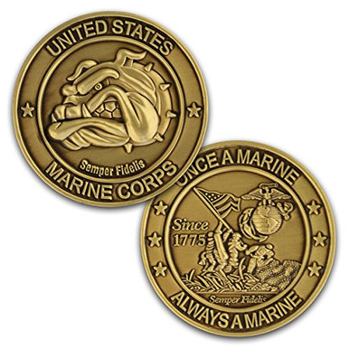 USMC Marine Corps Mascot Challenge Coin Officially Licensed Marine ...