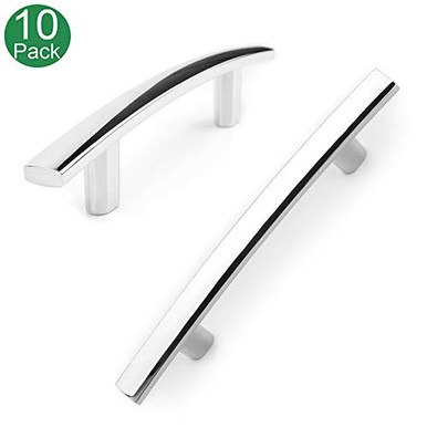 Koofizo Curved Bar Cabinet Pull - Chrome Furniture Arch Handle 3 Inch ...