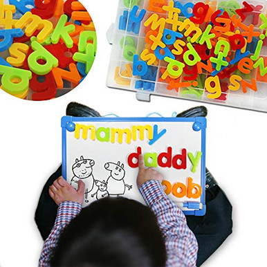 Lowercase Magnetic Letters Kit with Magnet Board and Storage Box ...
