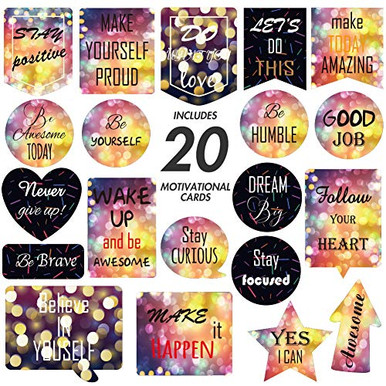 Koogel 20Pcs Classroom Positive Posters School Classroom Posters ...