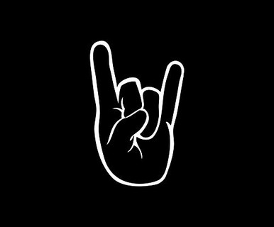 Rockin Hand Sign Rock On NOK Decal Vinyl Sticker Cars Trucks Vans Walls ...