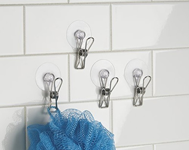 mDesign Suction Storage Clip for Kitchen, Laundry Room, Bathroom (Set ...
