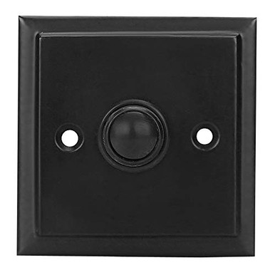 Iron Door Bell Push Button Black Powder Coat Wired Iron Square Door ...