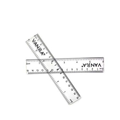 VANRA 12 Pack School Ruler 6 Inch Straight Edge Rulers Clear Plastic ...