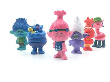 Trolls Set of 6 3 Inch Tall Movie Trolls Action Figures Trolls Poppy ...
