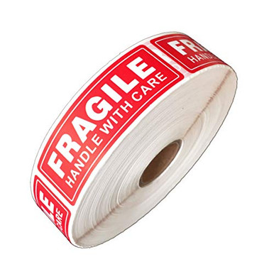 FirstZi 1x3 Inches Fragile Packing Stickers - Handle with Care ...