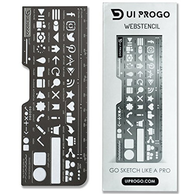 UI PROGO Stainless Steel Stencils for Portable Drawing Perfect for UI ...