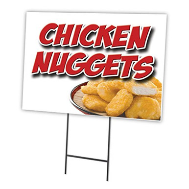 Chicken Nuggets 12 x16 Yard Sign Stake Advertise Your Business Stake ...