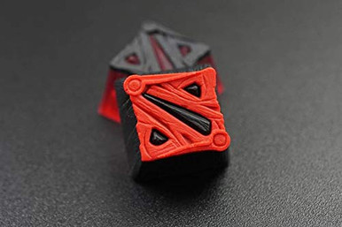 Mugen Custom Red Dota Backlit Textured Gaming Resin Keycaps for Cherry ...