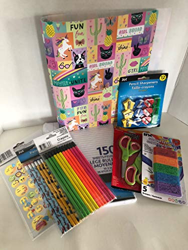 Multi Color Bundle Back to School 8 Piece Set Supplies Binders with ...
