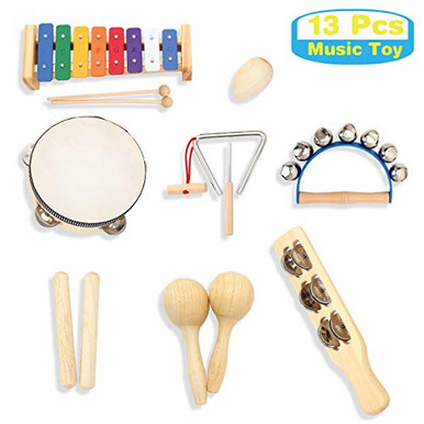 MUSICUBE Kids STEM Wood Musical Instruments Education Percussion Set ...
