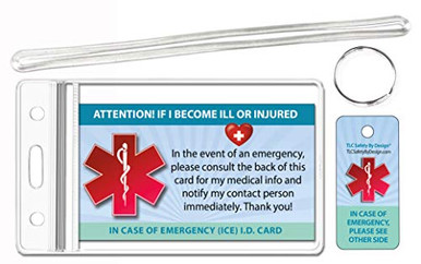 TLC Safety By Design Medical ICE Alert in Case of Emergency Allergy ...