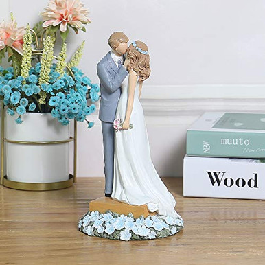 Wedding Cake Toppers Wedding Couple Figures Decorations Sculpted Hand ...