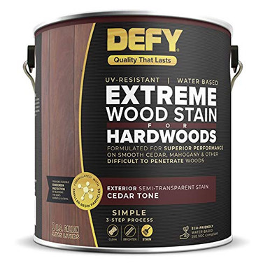 DEFY 1 Gallon Semi Transparent Deck Stain for Hardwoods Cedar Tone ...