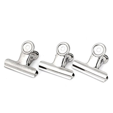Uxcell Stainless Steel Paper Ticket File Spring Loaded Binder Clip 3 ...