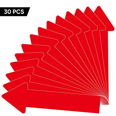 30 Pack 12 Inch Arrow Decals Stickers for Floor Wall Removable Adhesive ...