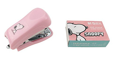 Mini Cartoon Snoopy Stapler Set for Student Use Office Desktop ...