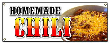 Homemade Chili Banner Sign Bread Bowl Texas Beans Beef Chicken Vegan ...