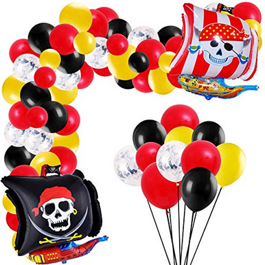 Pirate Balloons Garland Arch Set with Pirate Foil Balloons Pirate Party ...