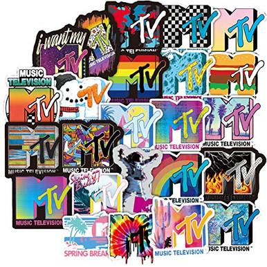 50PCS MTV Logo Stickers Laptop Stickers Waterproof Vinyl Stickers for ...