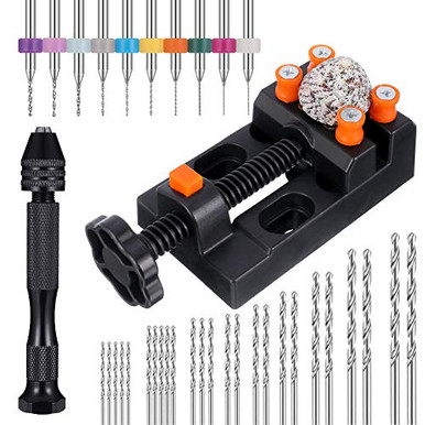 HEQUSigns 37 Pcs Hand Drill Set Include Pin Vise Hand Drill 0 3 1 2mm ...