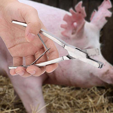 7 1inch Stainless Steel Pig Ear Tag Plier Pig Equipment Farm Animals ...