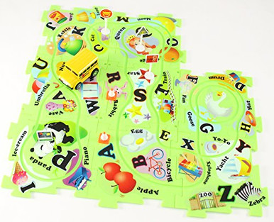 Puzzle Track Play Set Battery Operated Toy Vehicle Floor Puzzle Play ...