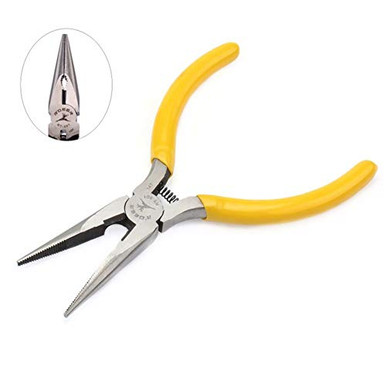Spring Loaded Needle Nose Pliers 5 Inch Precision Long Reach Nose ...