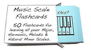 Musical Scale Names Flashcards Learn or Teach All Your Major Harmonic ...