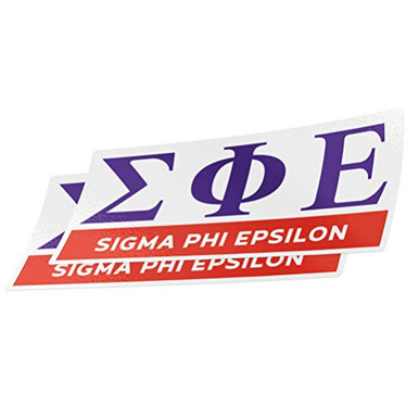 Sigma Phi Epsilon 2-Pack Color Letter/Name Sticker Decal Greek for ...