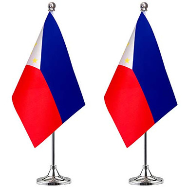 Philippines Desk Flag Small Mini Filipino Office Table Flag with Stand ...