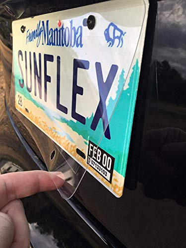 SunflexZone License Plate Cover Frame Shield License Plate Protector ...