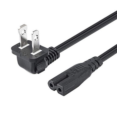 CableCreation 10 Feet 90 Degree 2-Slot Polarized Power Cord, 18 AWG ...