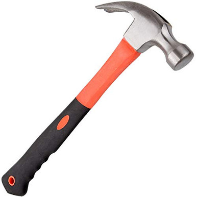 16 oz Straight Rip Claw Hammer Fiber Glass Claw Hammer with Smooth Face ...