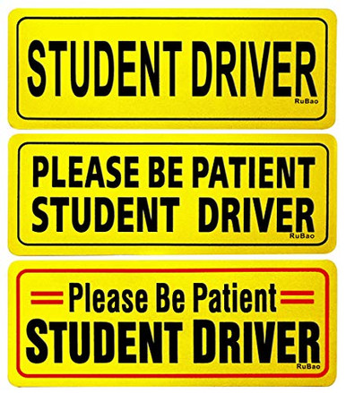 RuBao Student Driver Sticker for Car?Reflective Vehicle Car Sign ...