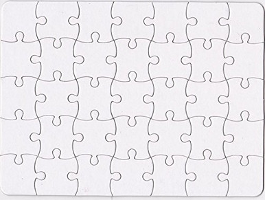 Nextnol 35 PCS Blank Puzzle?White DIY Puzzle?Custom Jigsaw Puzzle?Blank ...