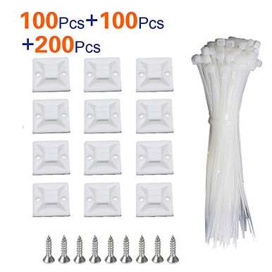 100 Pack Zip Tie Adhesive Backed Mounts Adhesive Backed Cable Tie ...