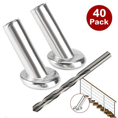 Titoe 40 Pack Stainless Steel 30 Degree Angle Beveled Protector Sleeves ...