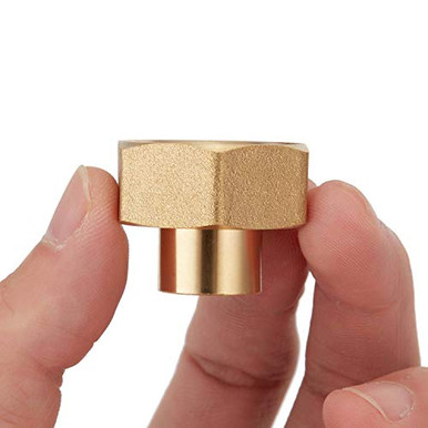 Litorange 2 PCS Lead Free Brass Reducing Hex Adapter Garden Hose Thread ...