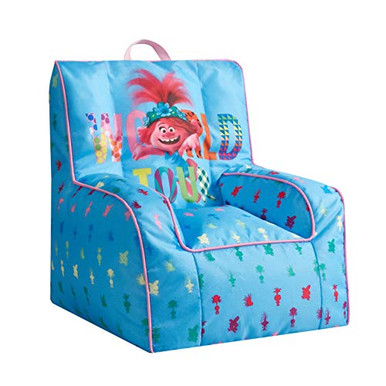 DreamWorks Trolls World Tour Kids Nylon Bean Bag Chair with Piping Top ...