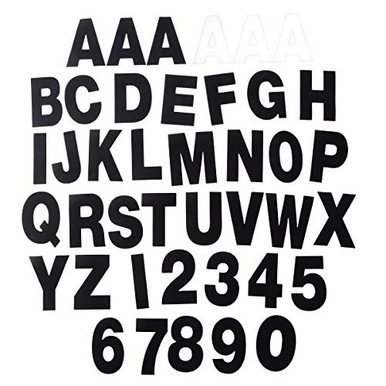 Darice 30066521 Jumbo Black & White Letters & Numbers, 180 Pieces ...