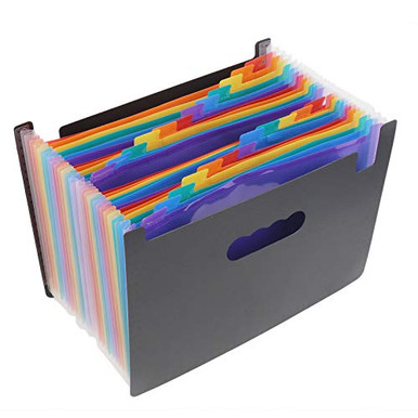 Micro Traders Upgrade 24 Pockets Colored Expanding A4 File Folder Paper ...