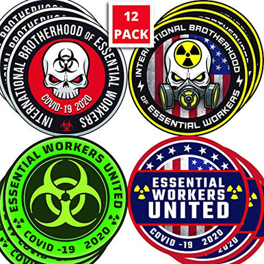 BECTA DESIGN 12 Pack Essential Worker Hard Hat Stickers Limited Edition ...