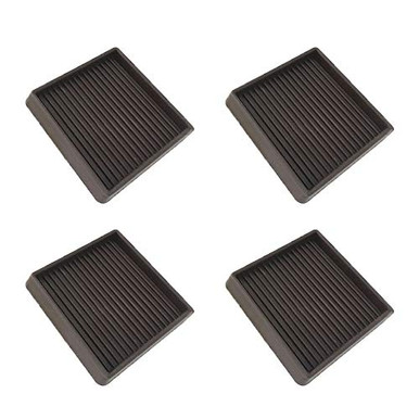 VOCOMO 3X3 Square Rubber Furniture Caster Cups with Anti Sliding Floor ...